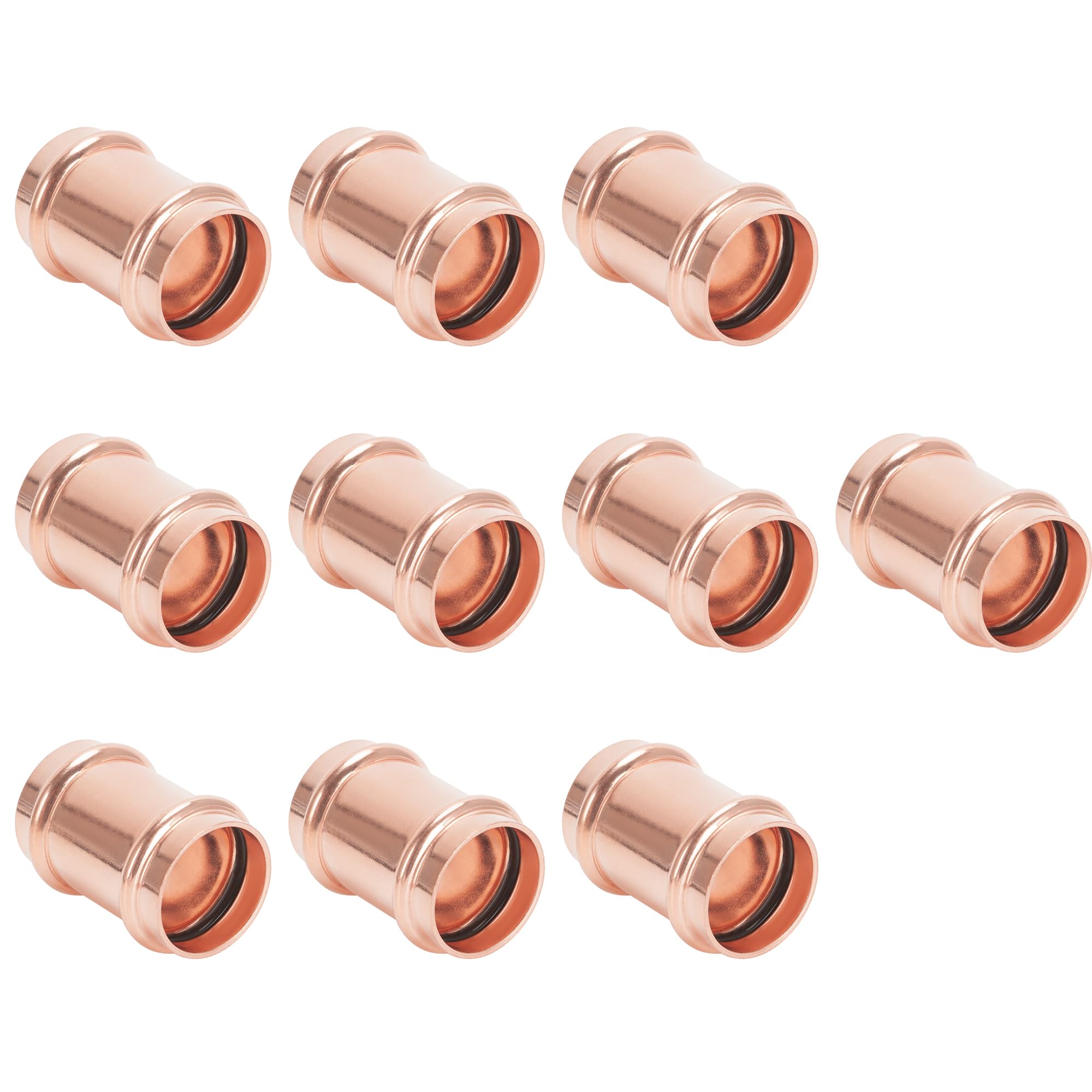 Amazon.com: Cherbo Copper Press Fittings 3/4 inch Coupling No Stop Zero ...