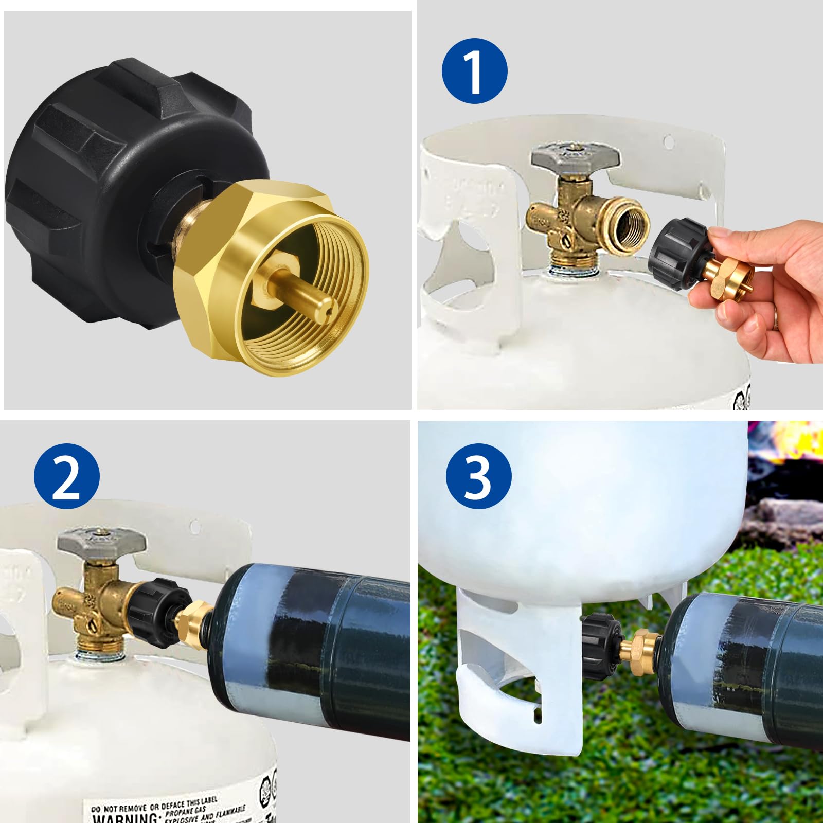 Snapklik.com : Propane Refill Adapter, LP Gas 1 LB Cylinder Tank ...