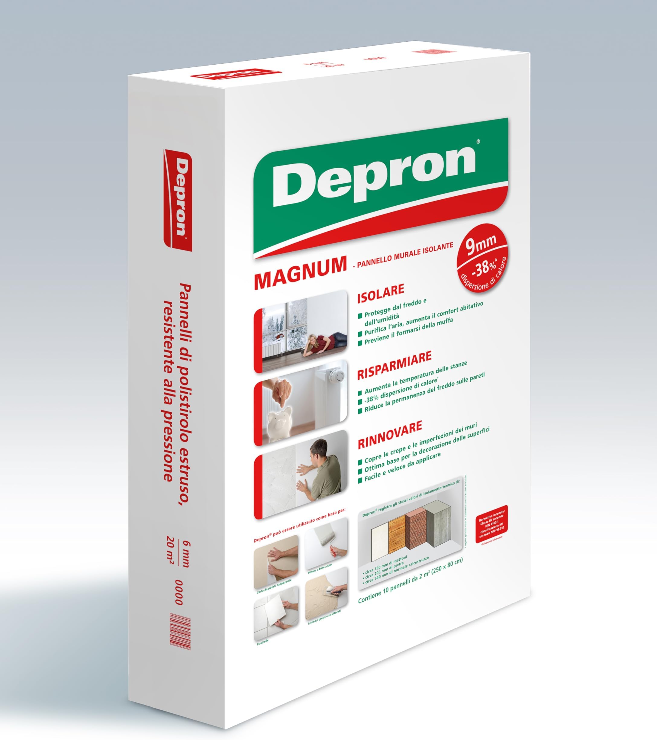 Depron Lot de 20 panneaux isolants, 80 x 125 cm, épaisseur 9 mm ...