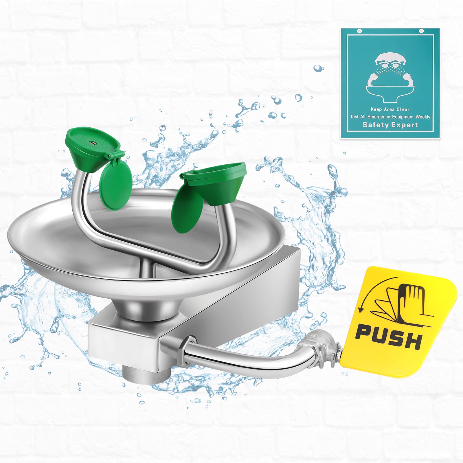 Buy Huanyu Emergency Eye Wash Station Wall ed Eyewash Station Safety ...