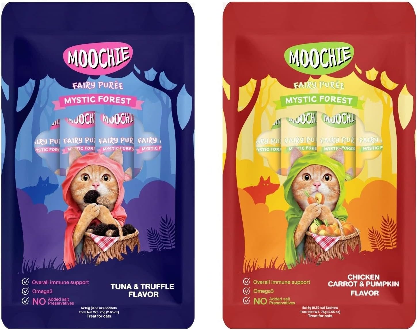 Moochie Cat Creamy Treat (Tuna Truffle and Chicken,Carrot,Pumpkin ...