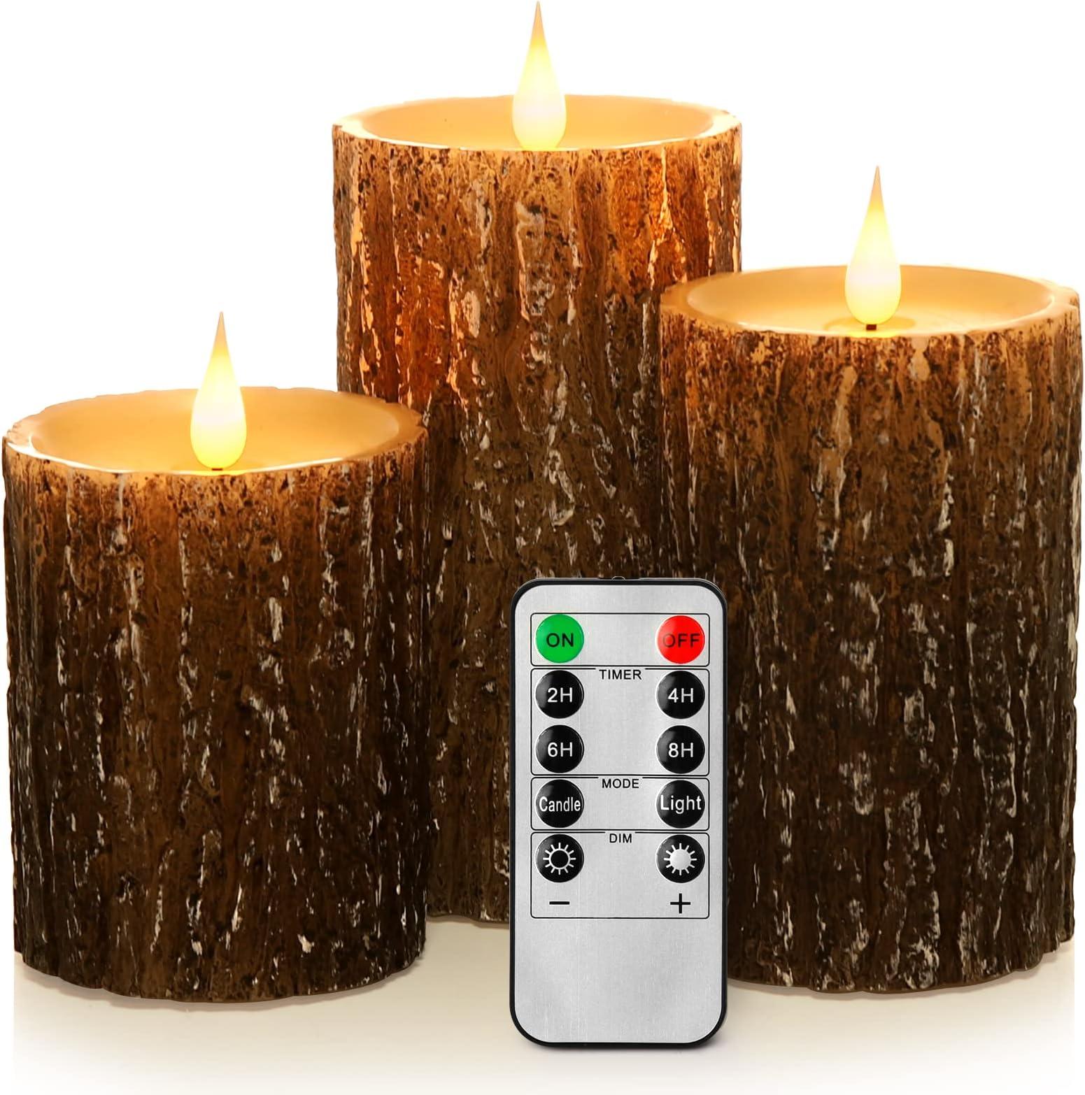 Amazon.com: AVEKI Flameless Candles, Battery Operated Flickering Moving ...