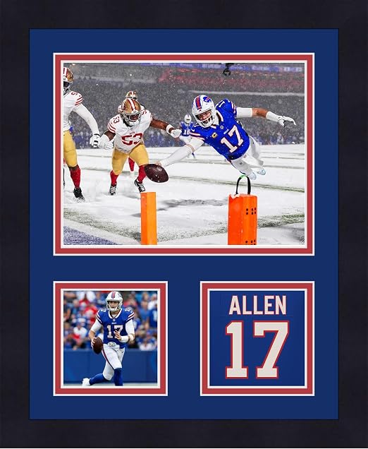 Amazon.com: Josh Allen Buffalo Bills Wall Art – 11x14 Framed 3-Photo ...
