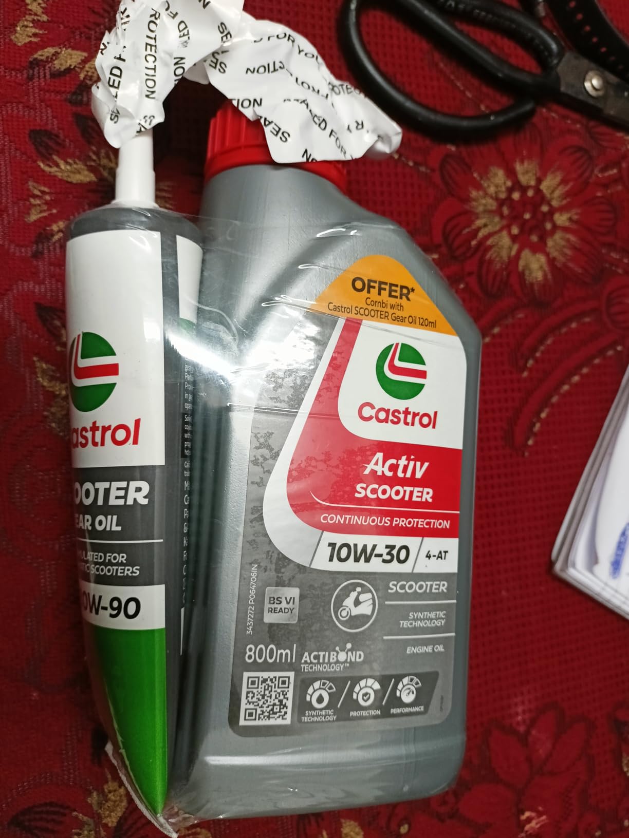Castrol Activ 10W-30 4-AT Synthetic Engine Oil for Scooter 800 ML ...