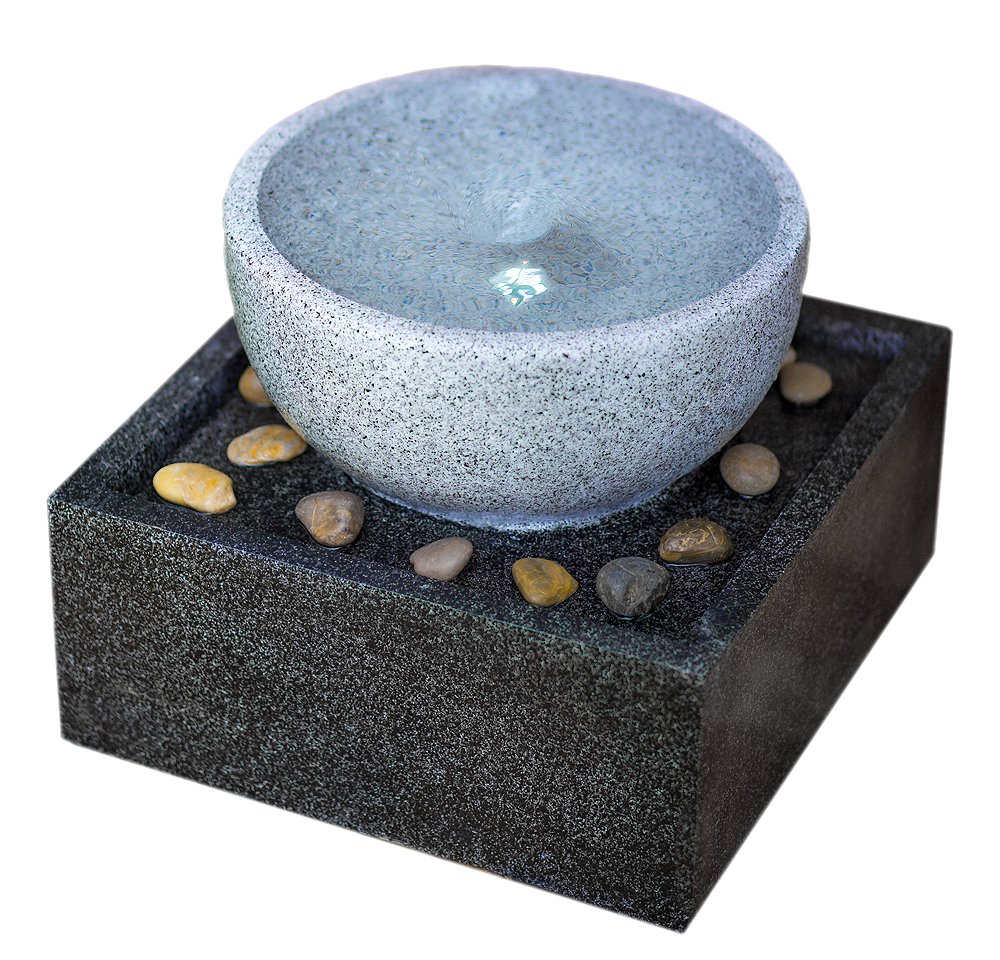 Amazon.com: Tenaya Granite Vortex Fountain w/LED Lights: Stylish ...