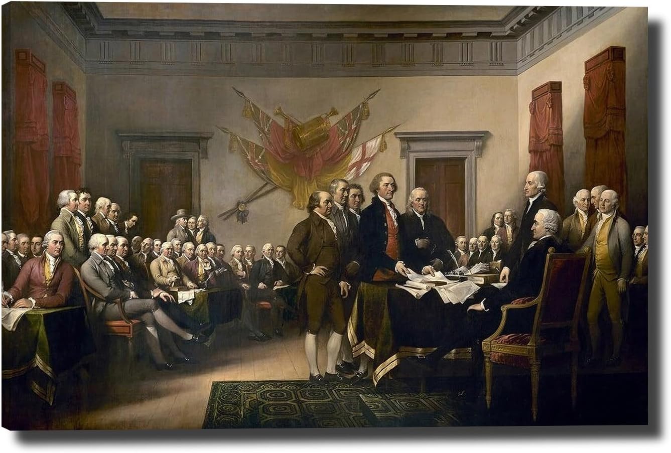Amazon.com: Framed Signing of the Declaration of Independence Painting ...