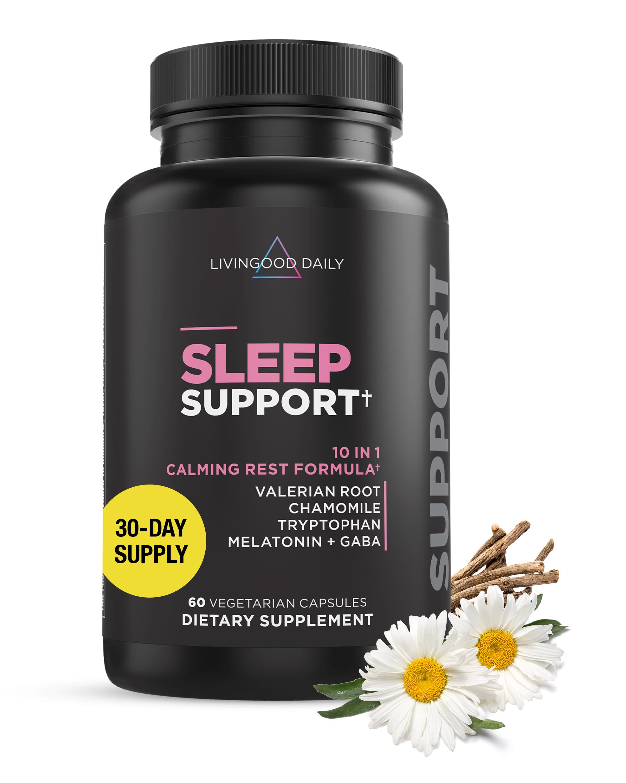 Amazon.com: Livingood Daily Sleep Support, 5mg Melatonin (60 Vegetarian ...