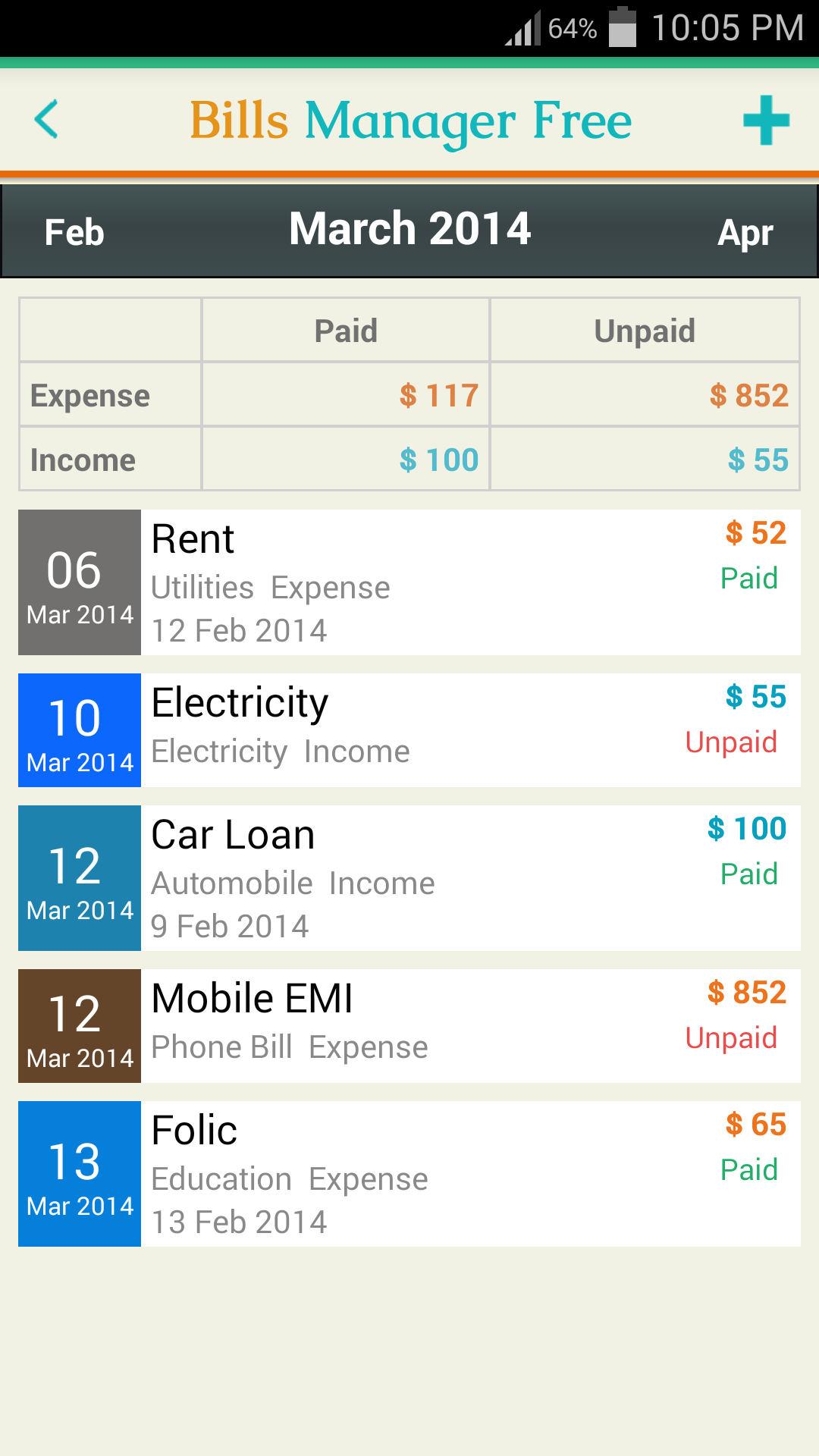 Bills Manager Free - App on Amazon Appstore