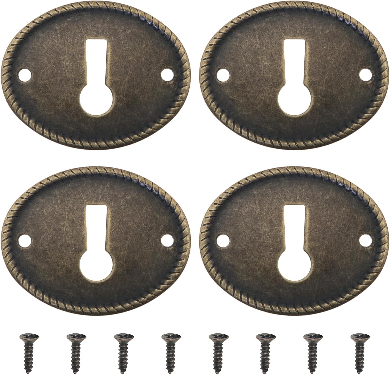 yukata Bronze Oval Vintage Corner Code Trivia Piece Eyelet Cover Iron ...