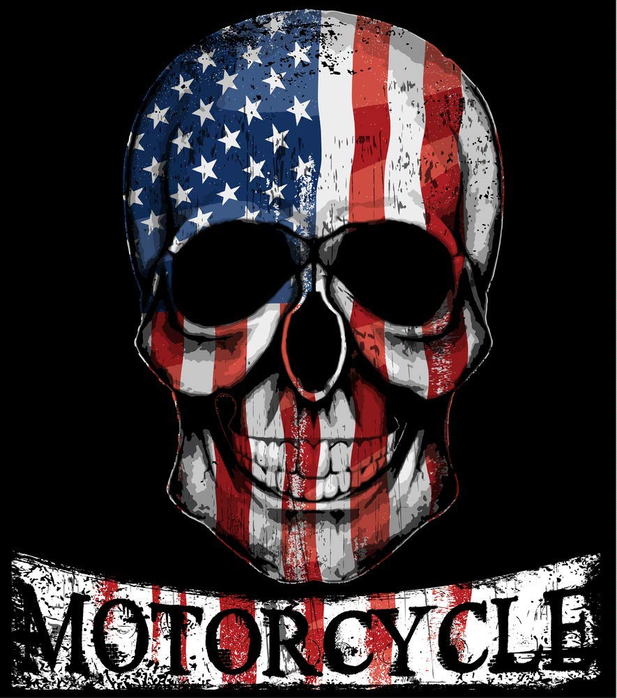 5 Ace Skul Usa Motorcycle Motivational Poster Funky Poster Posters ...