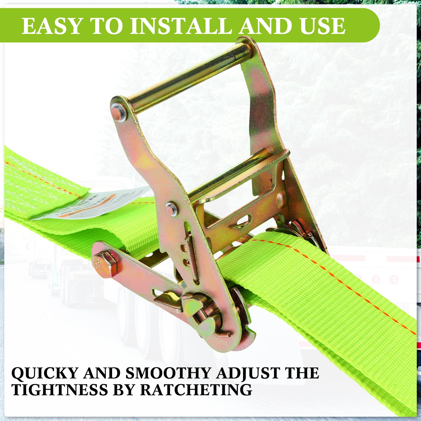 Snapklik.com : Datanly 4 Set Wheel Chock Tie Down Kit - 2 X 7 Heavy ...