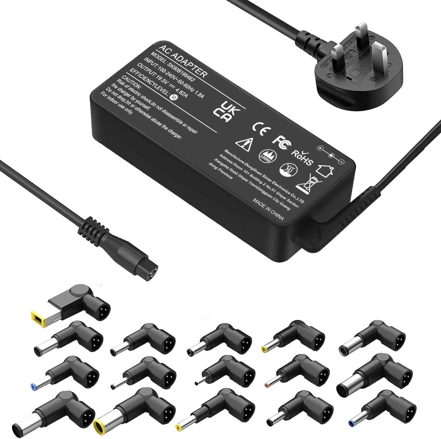 SLDYAPCX 90W Universal Laptop Charger with 16 Tips AC Power Adapter ...