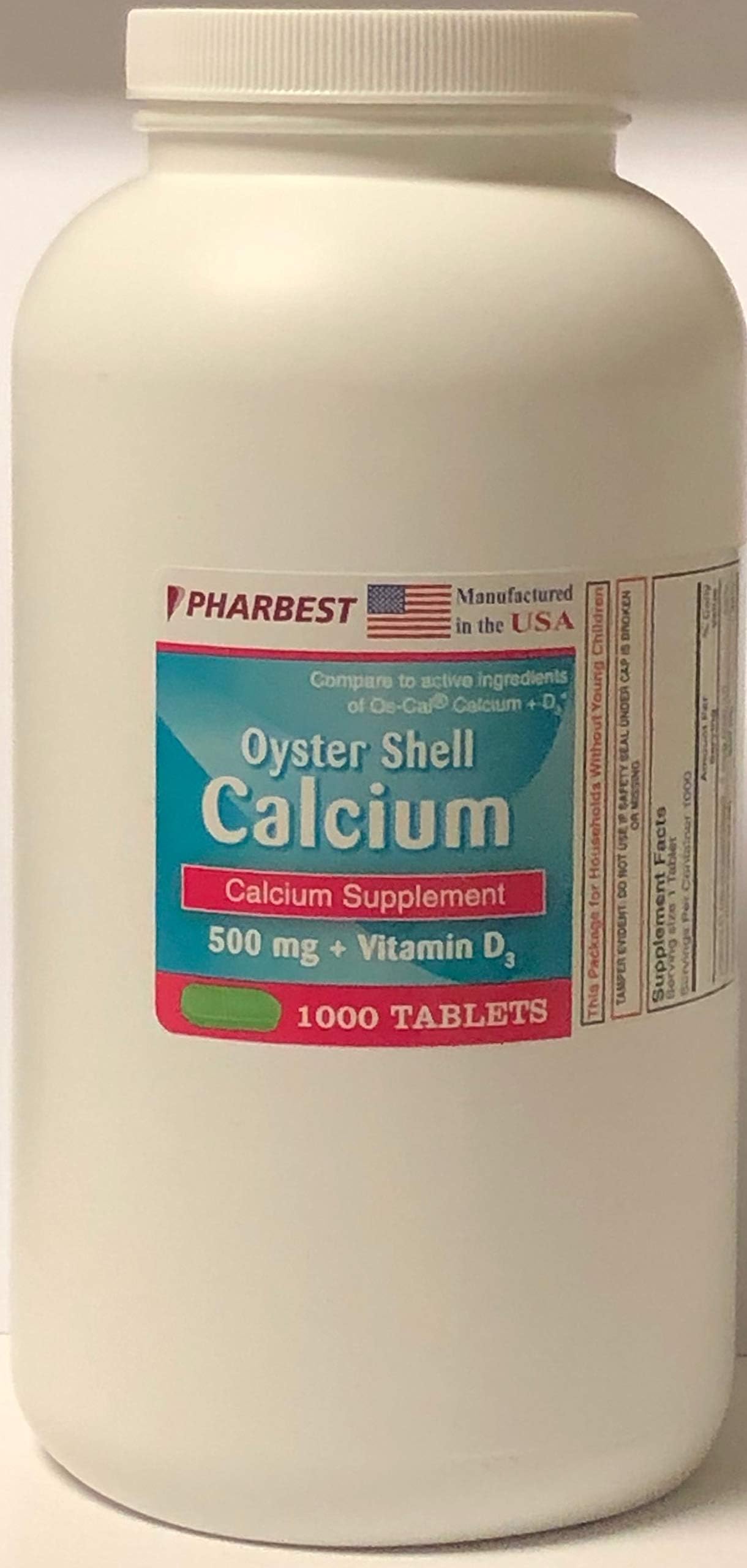 Amazon.com: Major Oyster Shell Calcium with Vitamin D3 500 mg / 5 mcg ...