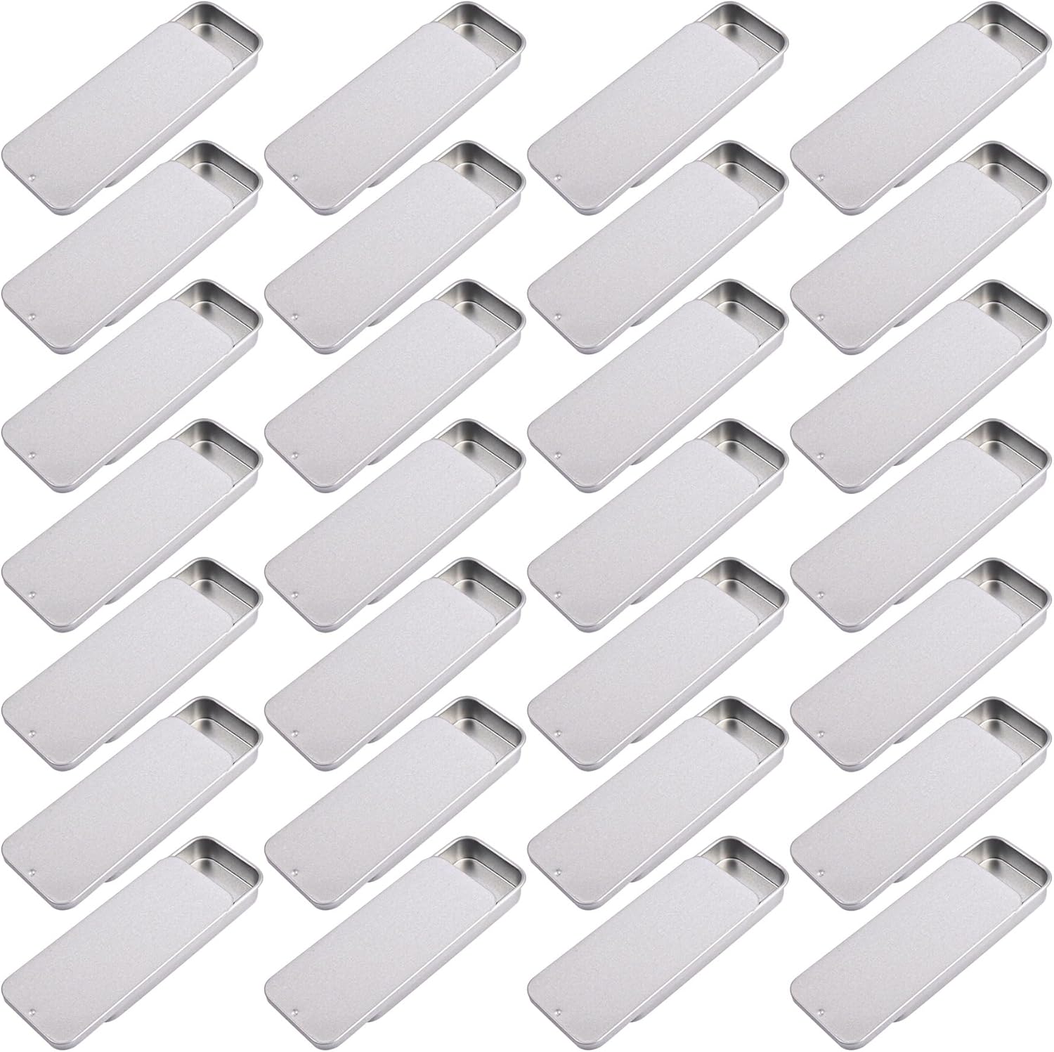 Amazon.com: Framendino, 40 Pack Small Slide Top Tin Lip Balm Tins with ...