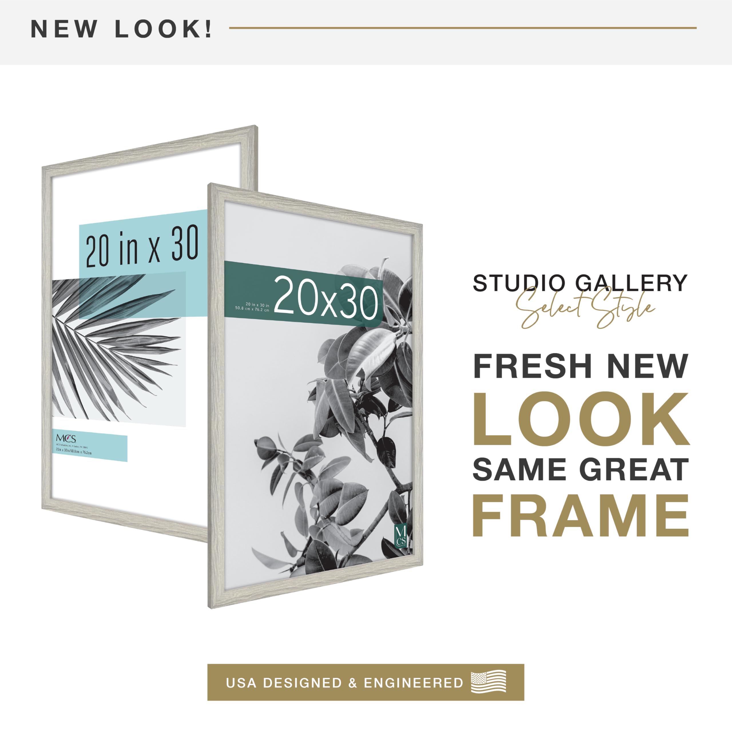 Snapklik.com : MCS Studio Gallery 20x30 Poster Frame Gray Woodgrain ...