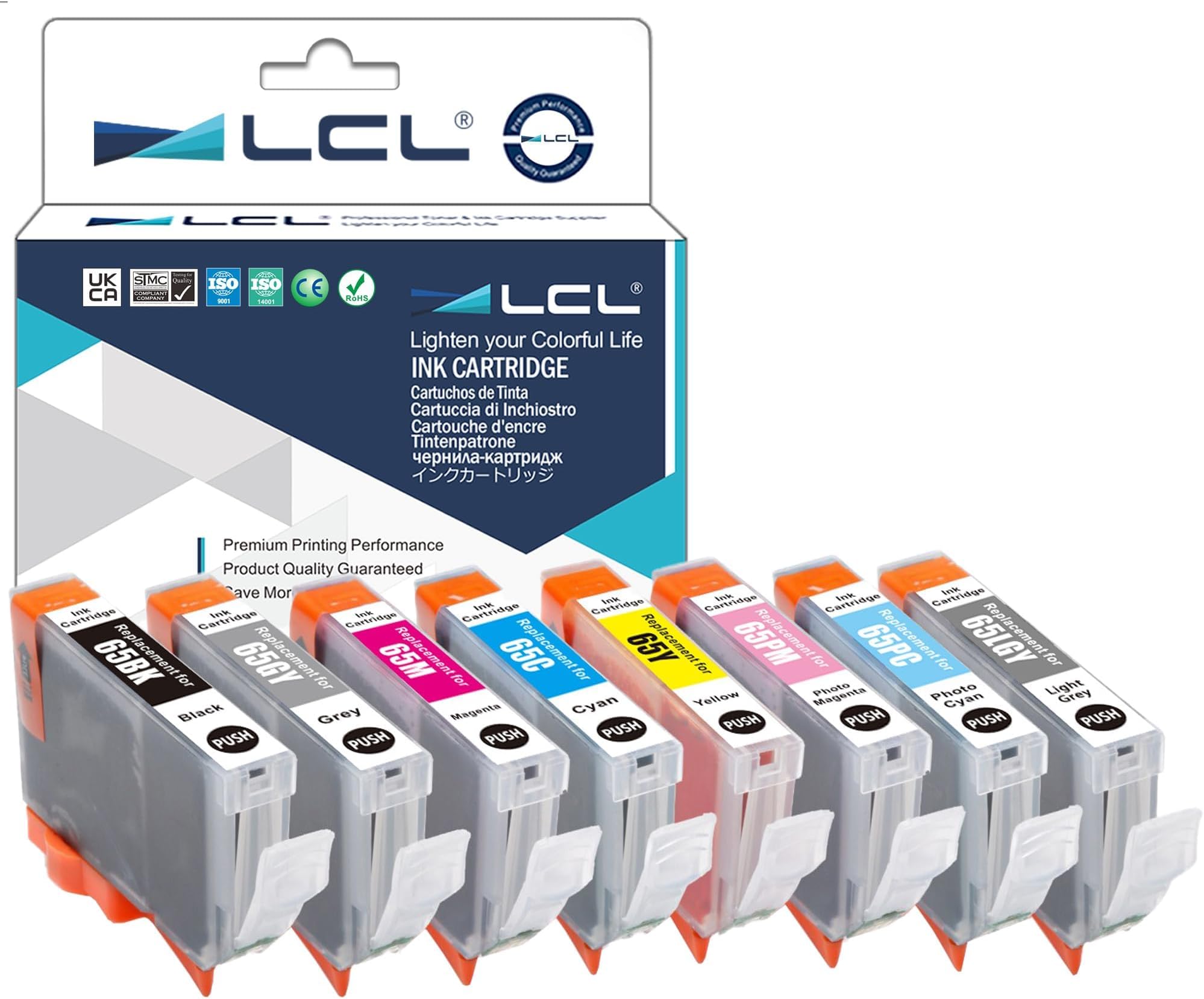 Amazon.com: CLI-65 Ink Cartridges CLI65 CLI-65 Eight Color PK (1BK, 1C ...