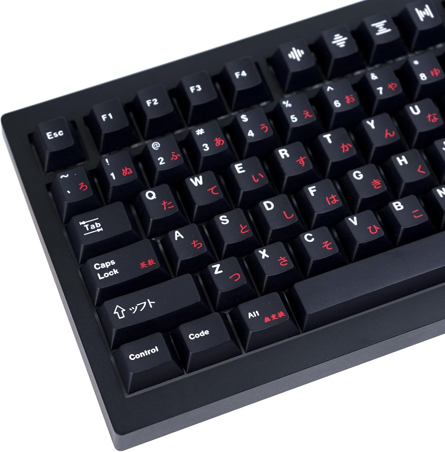GEKUCAP 129 Keys, Minimalist Black and Red Japanese Keycaps Cherry ...