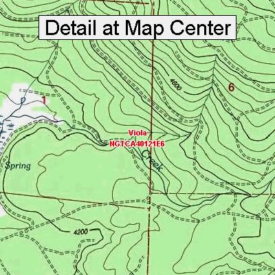 Amazon.com : USGS Topographic Quadrangle Map - Viola, California ...