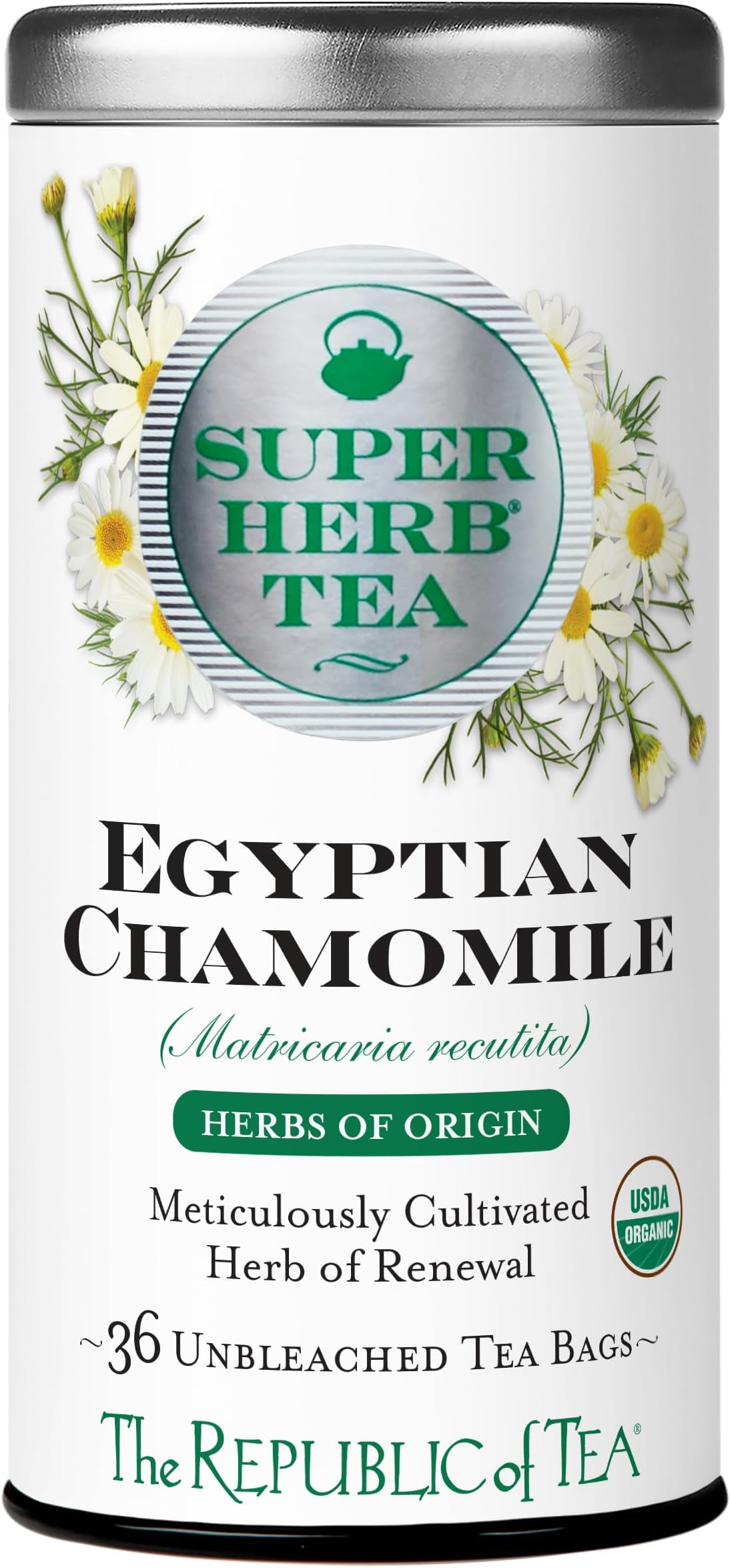 Amazon.com : The Republic of Tea — Organic Egyptian Chamomile SuperHerb ...