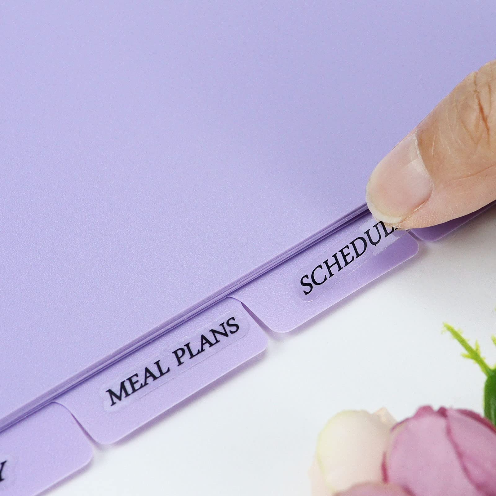 Snapklik.com : Pink 8-Tab Durable Plastic Dividers For 3 Ring Binder, 8 ...