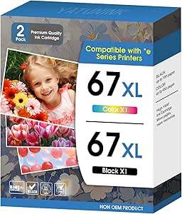 Amazon.com: YATUNINK 67XL Ink Cartridge Compatible for 67 Ink Works ...