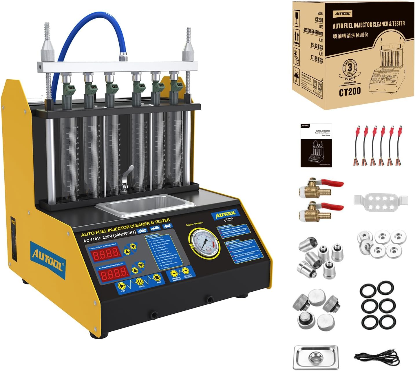 Amazon.com: AUTOOL Ultrasonic Wave Fuel Injector Cleaner and Tester ...