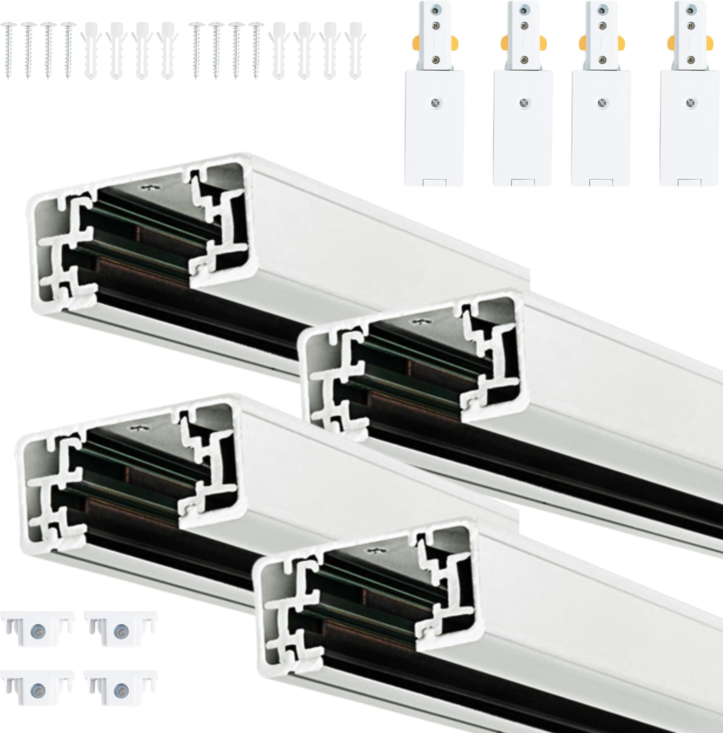 TopTecSales LED Lighting Rail Aluminum Metal 3-Wire 120V Single Circuit ...