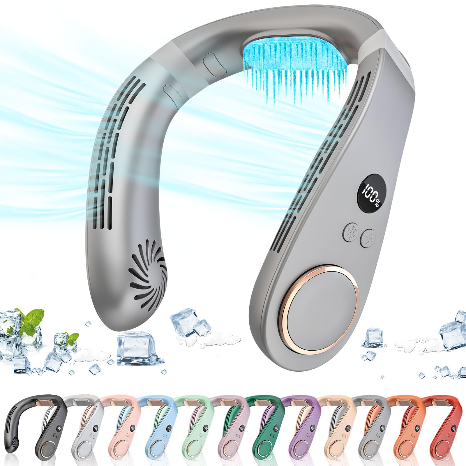 Personal Neck Air Conditioner,Neck Fans Portable Rechargeable Battery ...