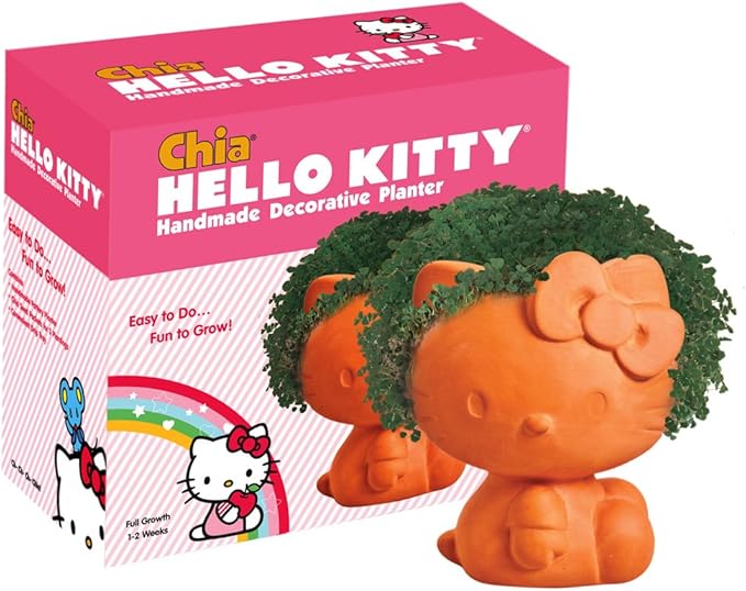 Amazon.com: Chia Pet Hello Kitty with Seed Pack, Decorative Pottery ...