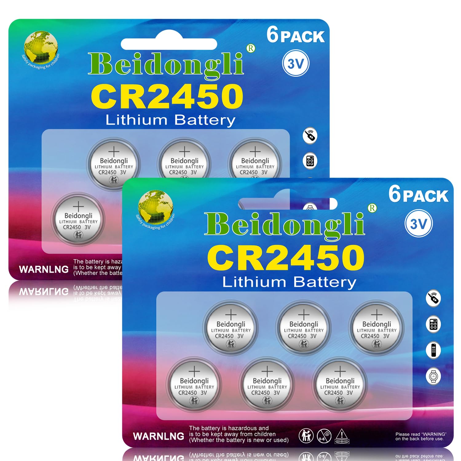 2450 Batteries 4 New Panasonic CR2450 CR 2450 Bulk Packaged Lithium