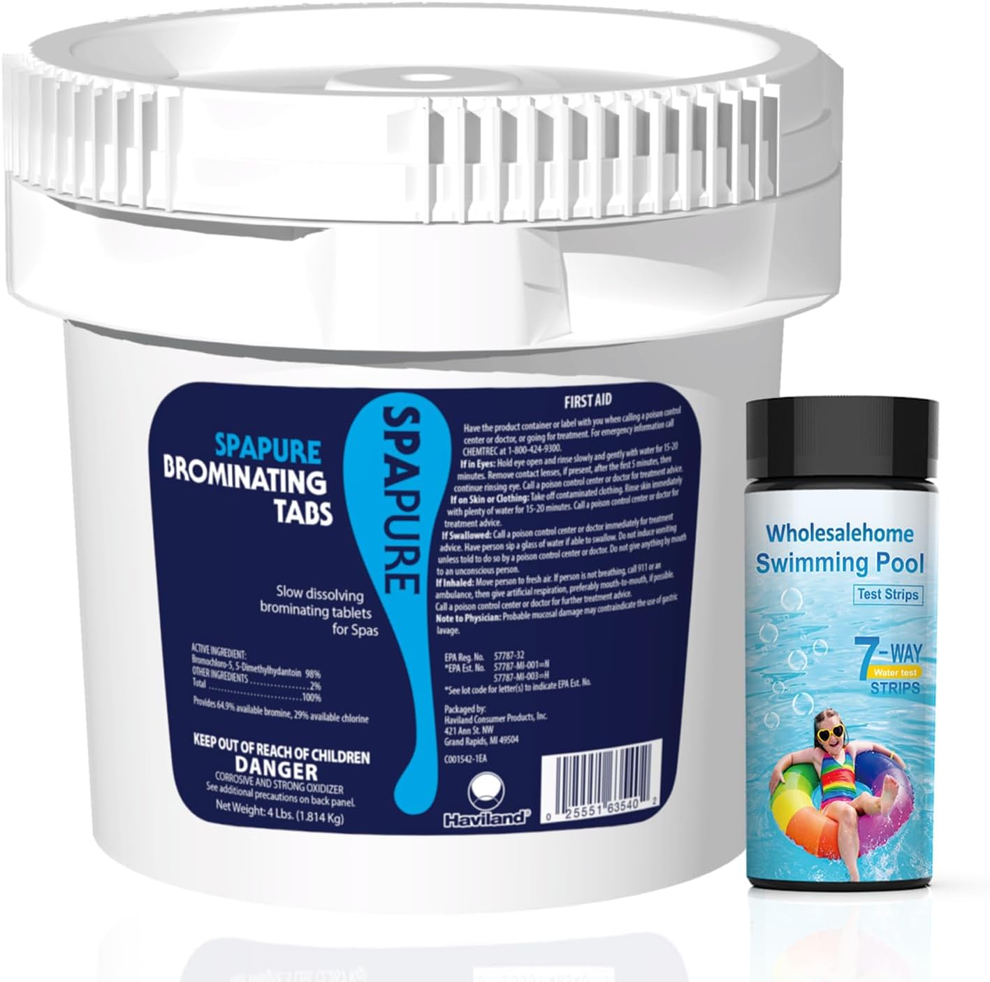 Amazon.com : SpaPure Bromine Tablets for Spa Hot Tub, 4lbs Brominating ...