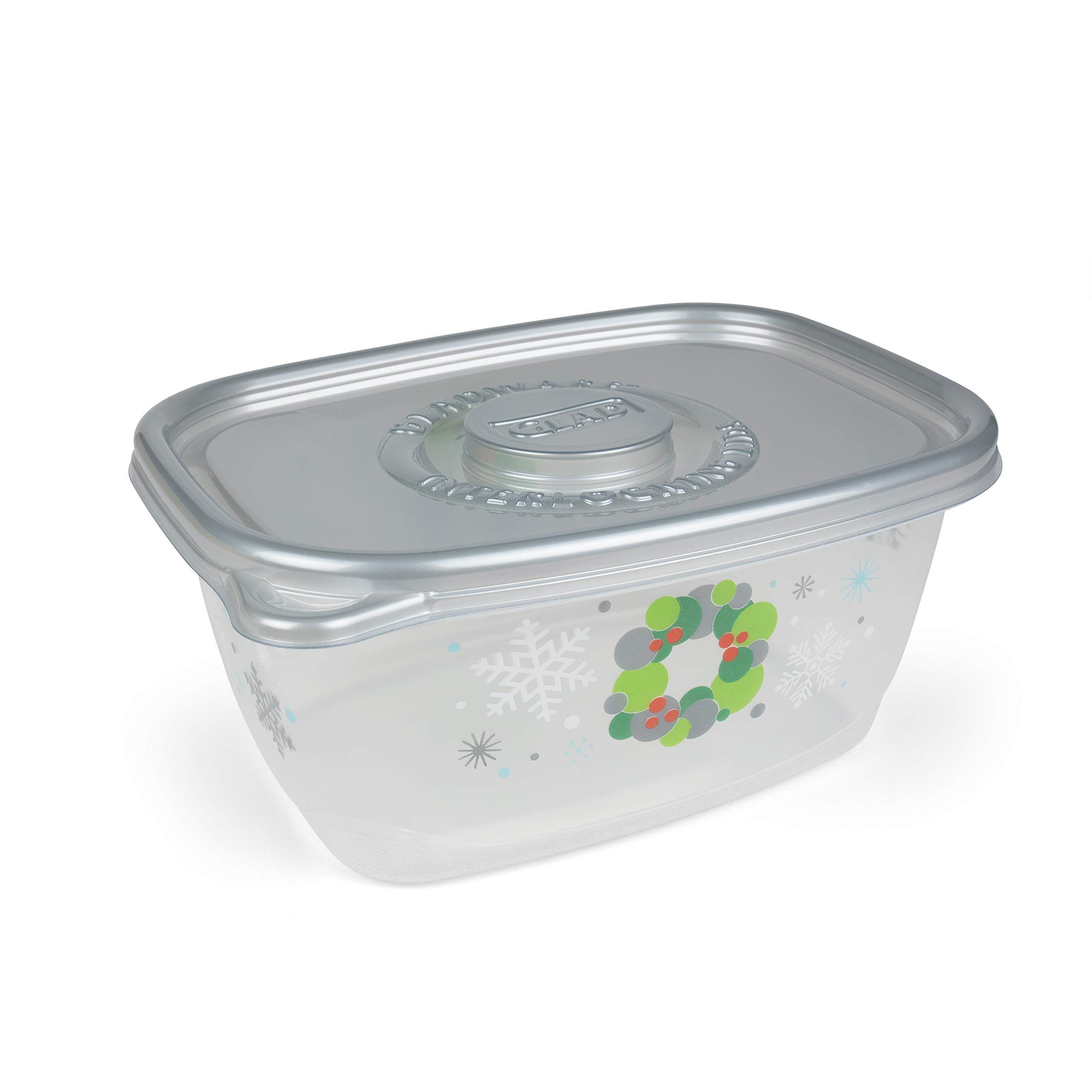 Buy Glad Holiday Food Storage Containers, Large Rectangle (64 Oz) -3 ...