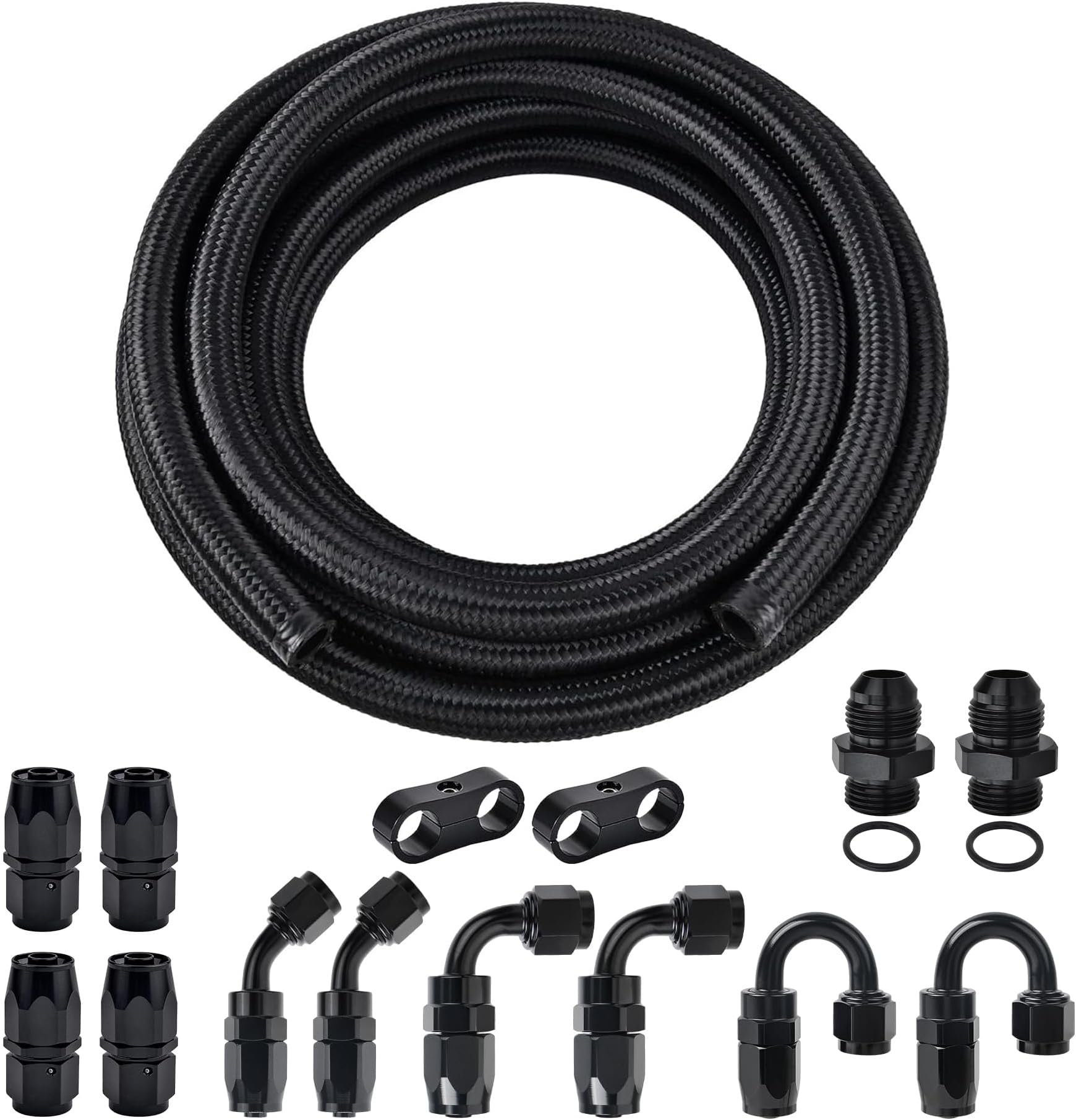 Amazon.com: FSBCGT 6AN 25FT PTFE Fuel Line Hose Kit, AN6 3/8" PTFE LS ...