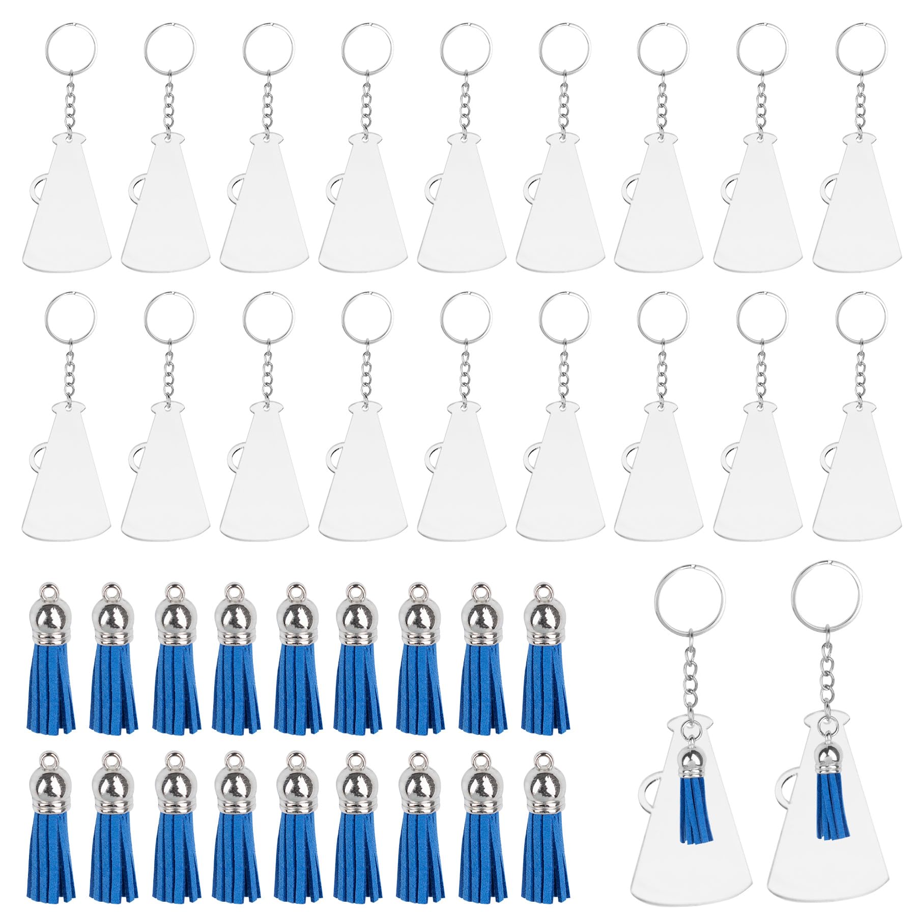 Amazon.com: Framendino, 40 Pack Acrylic Cheer Megaphone Key Chains with ...