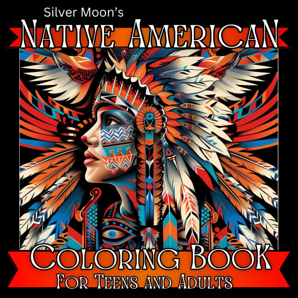Amazon.com: Silver Moon's Native American Inspired Coloring Book: For ...