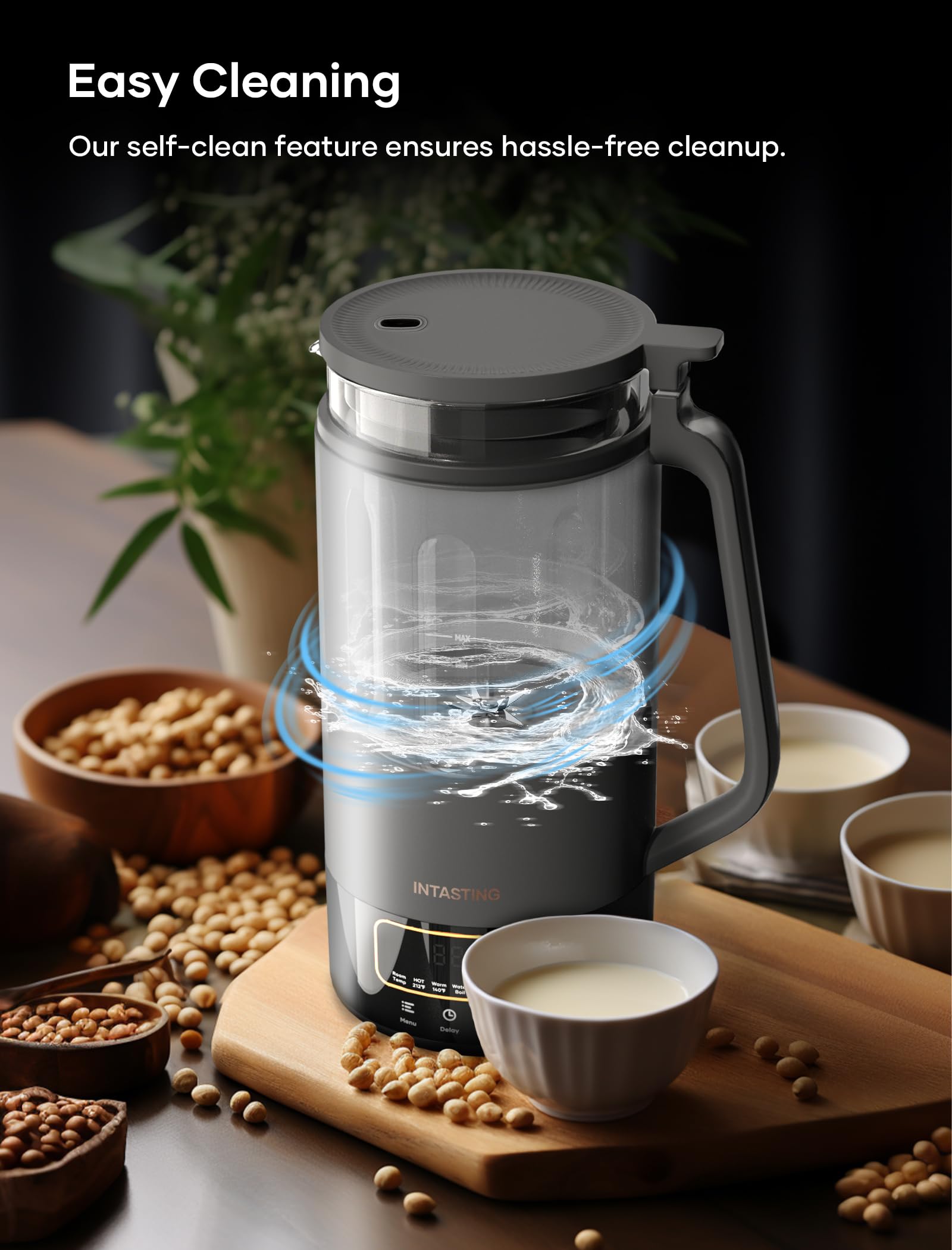 Snapklik.com : INTASTING Automatic Nut Milk Maker - Glass Inner ...