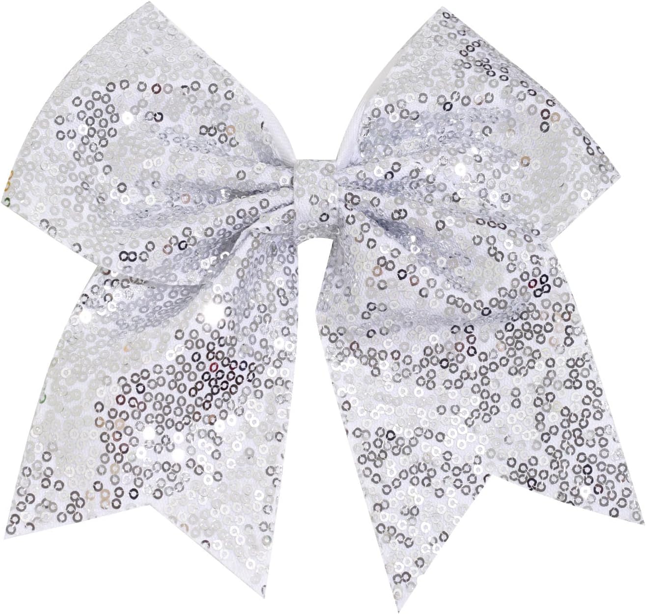 Amazon.com : 1 Pcs 8" Large Sequin Cheer Bows Clips, Cheerleading ...