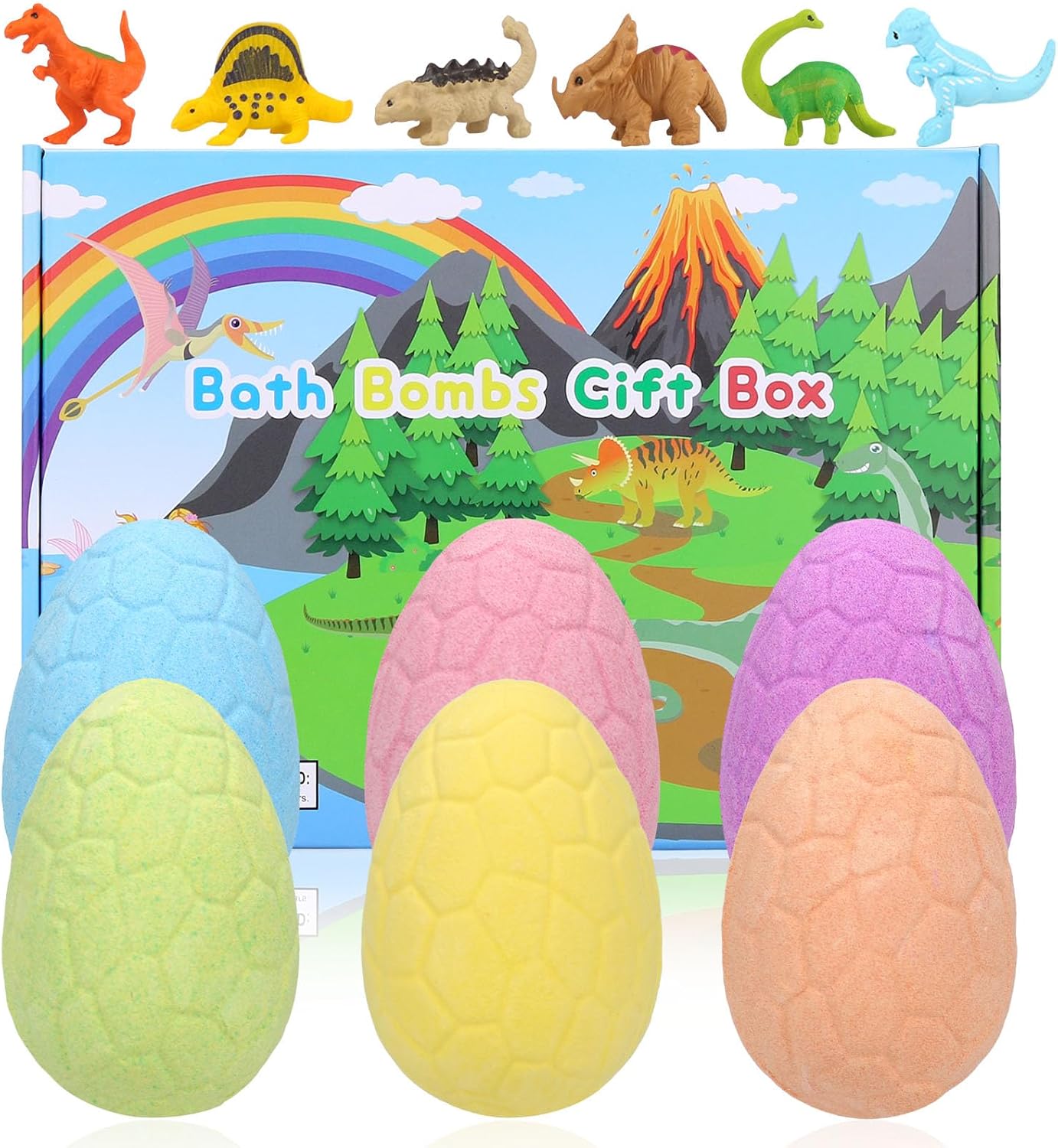 Bombe da Bagno per Bambini con Sorpresa All'interno, 6PCS Dino Egg ...