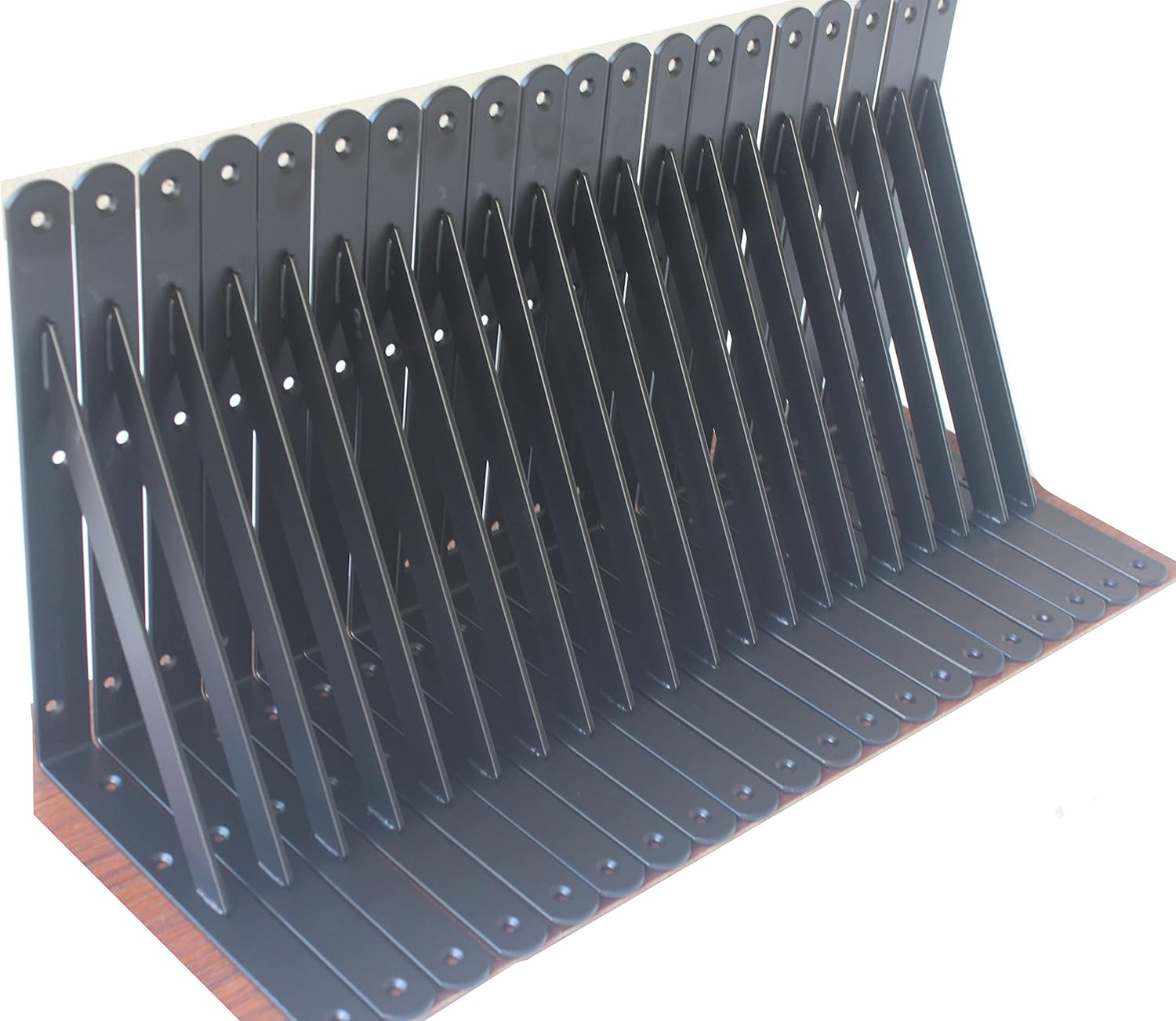 Amazon.com: 20 Pack L10 x H 8" Black Heavy Duty Shelf Brackets with ...