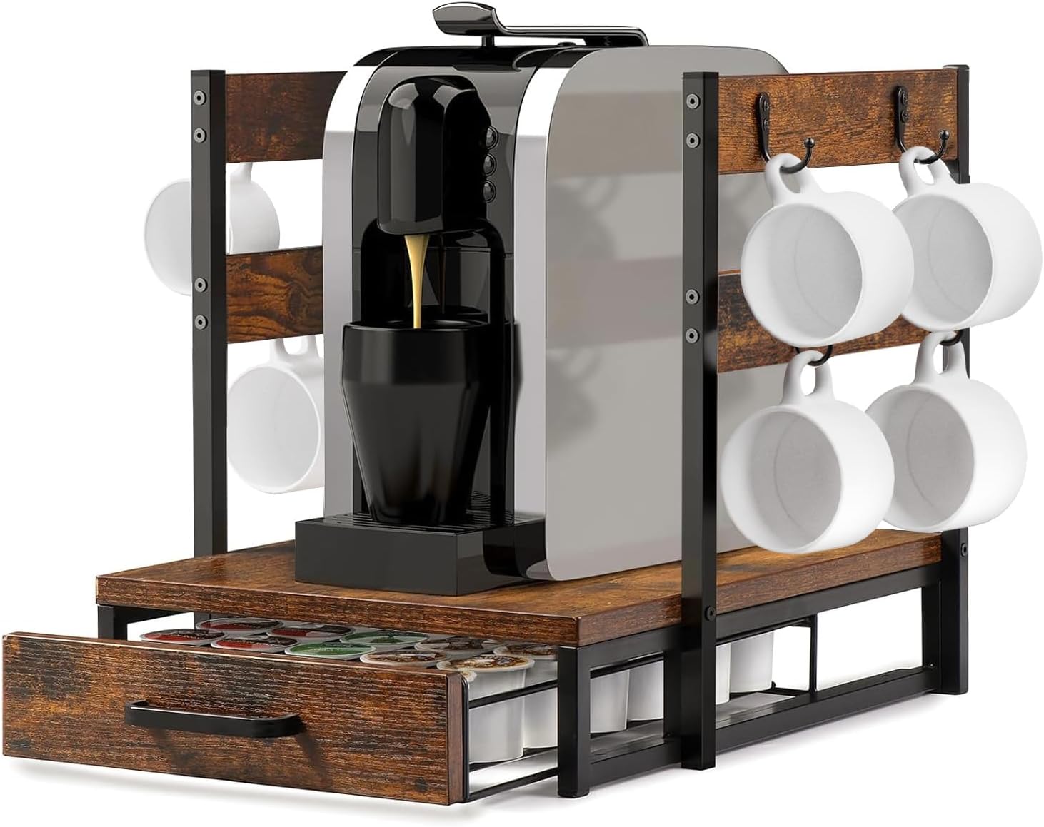 Amazon.com: Navaris Bamboo Coffee Pod Drawer Organizer - Capsule ...