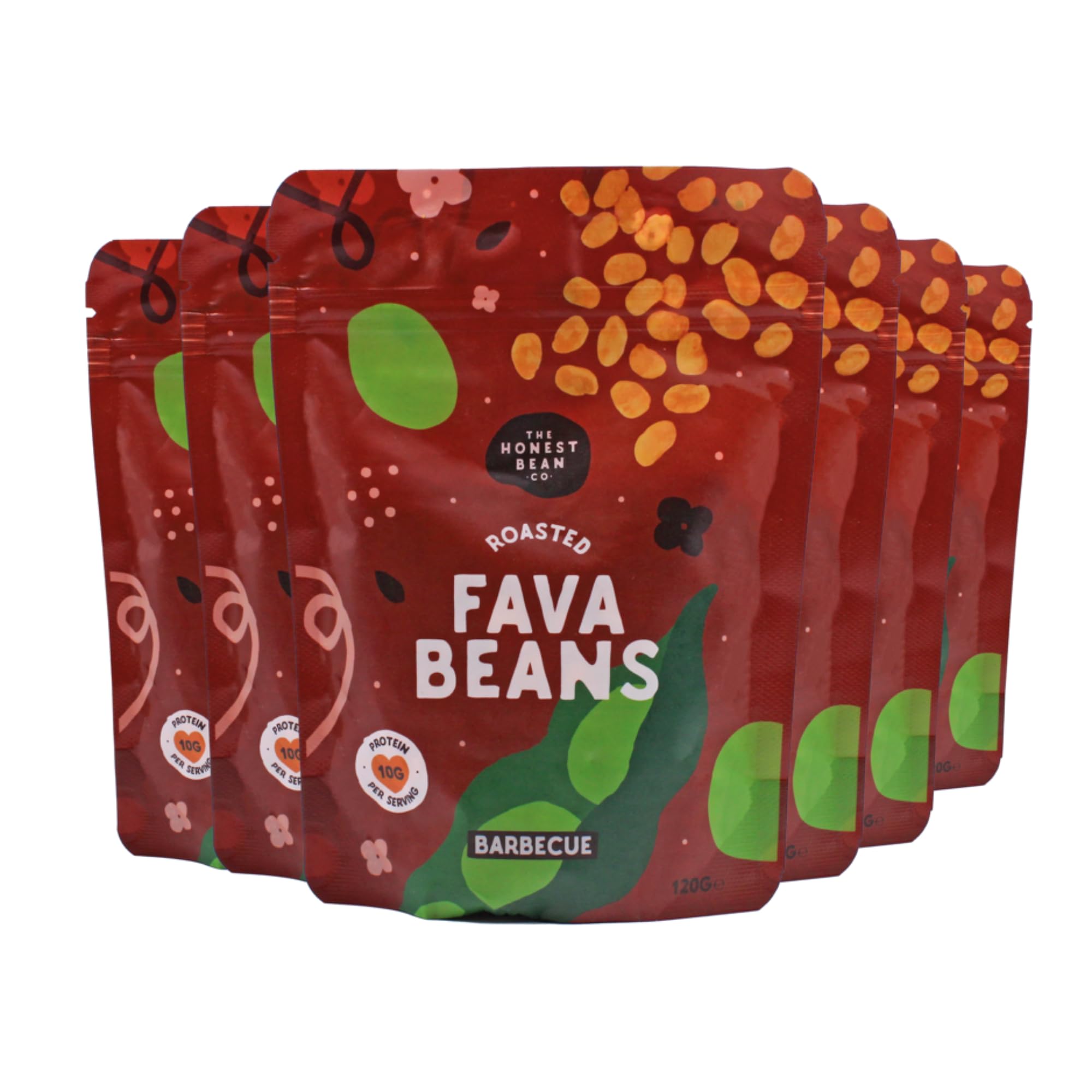 The Honest Bean Co Roasted Fava Bean BBQ, High Protein Vegan Snack, 120 ...