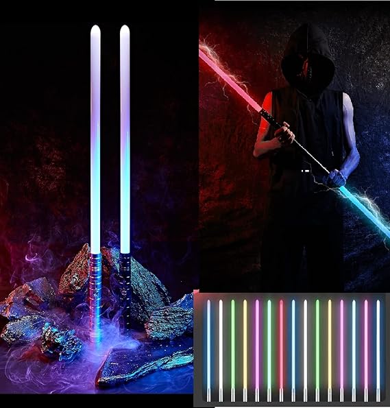 Amazon.co.jp: Ms.0 ライトセーバー RGB15色 サウンド USB充電 コスプレ 映え おもちゃ メタルヒルト モーション ...