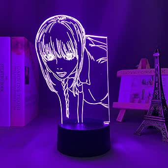 OAKFIN 3D Led Night Light Anime Makima for Bedroom Decor Kids Birthday ...