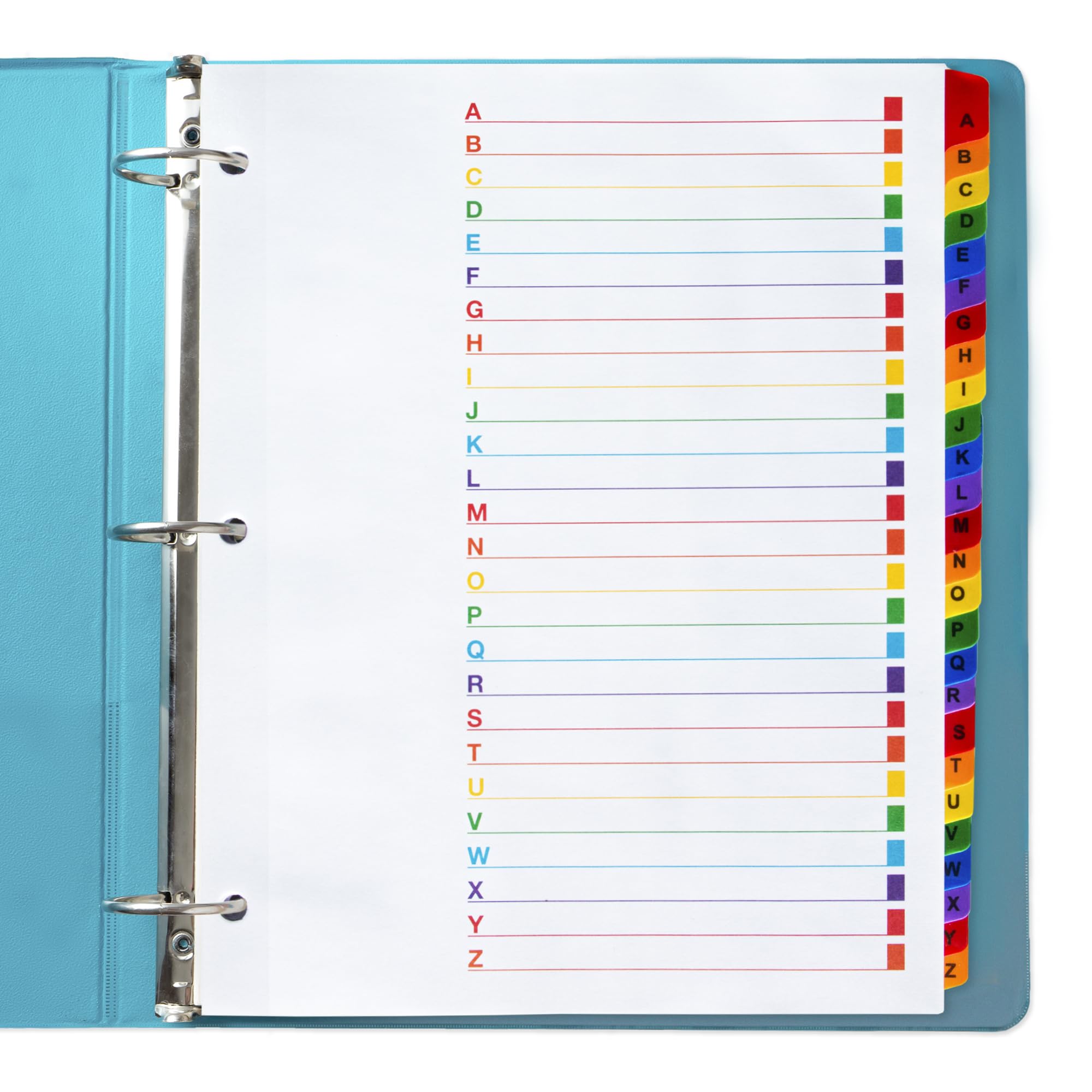 Amazon.com: Alphabet Binder Dividers for 3 Ring Binder (6 Sets x 26 ...