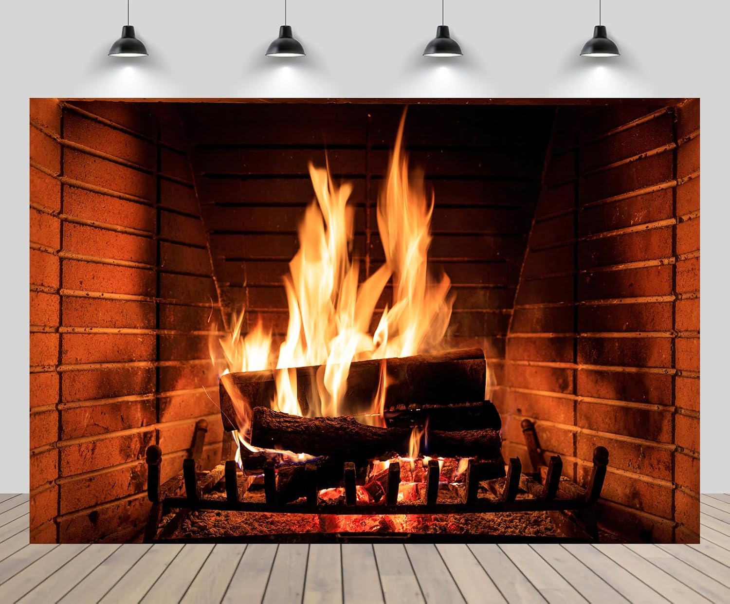 Amazon.com : CHNYWORK 7x5ft Fireplace Backdrop Brick Vintage Fireplace ...
