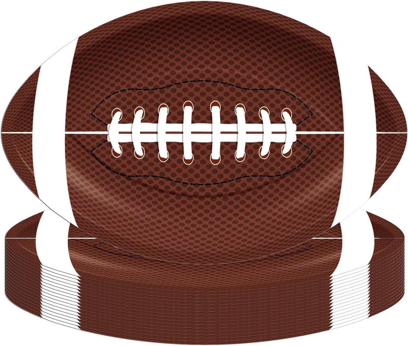 Amazon.com: durony 100 Pieces Football Paper Plates Disposable Football ...