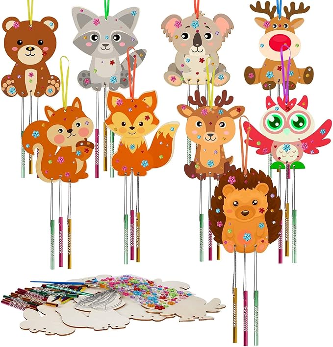 Amazon.com: KATOOM 9 Pack Wind Chime Kit for Kids,Fall Craft Kits ...