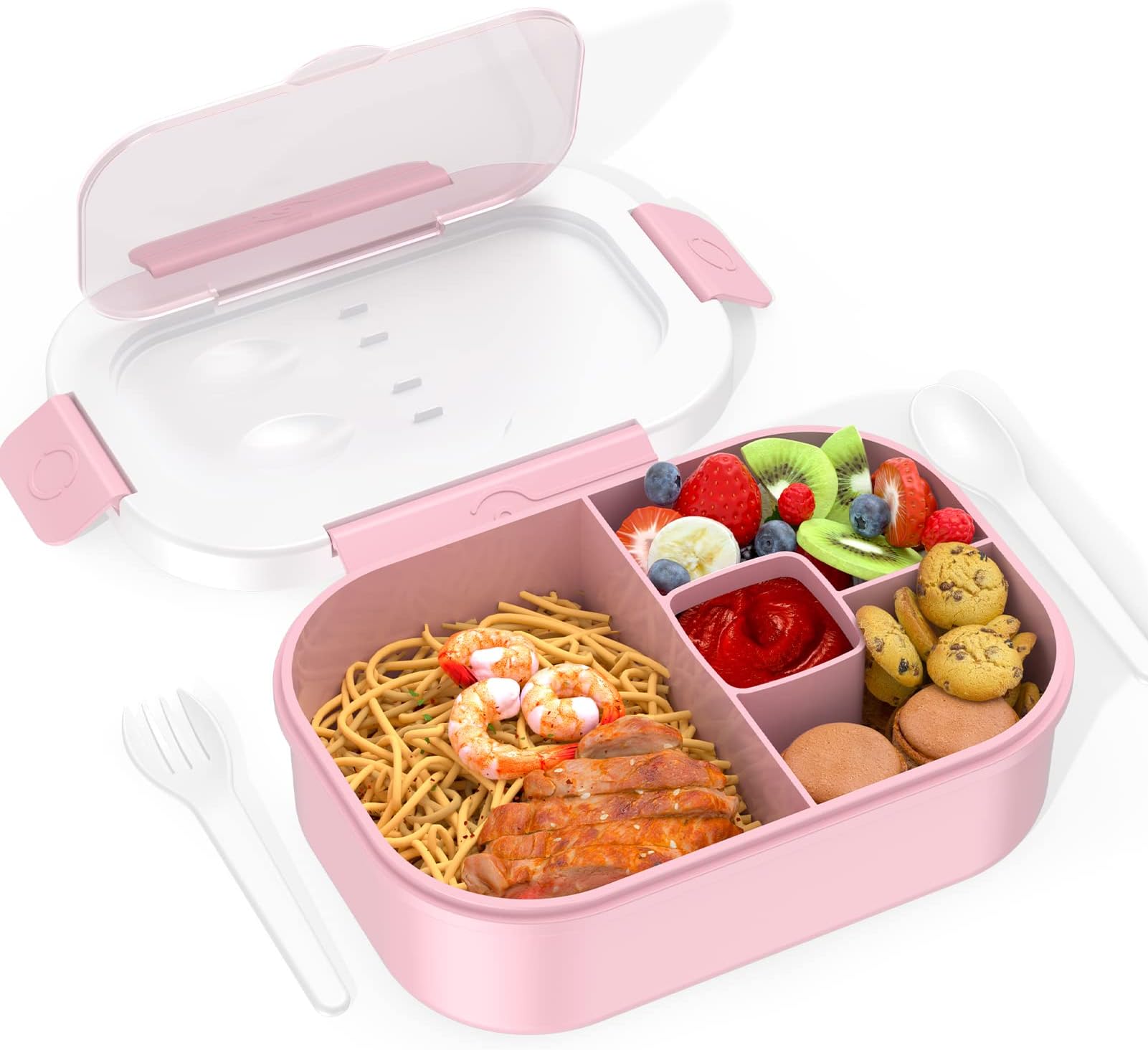 Amazon.com: Oyeahoo 4 Pack Bento Lunch Box for Adults, 2 Compartment ...