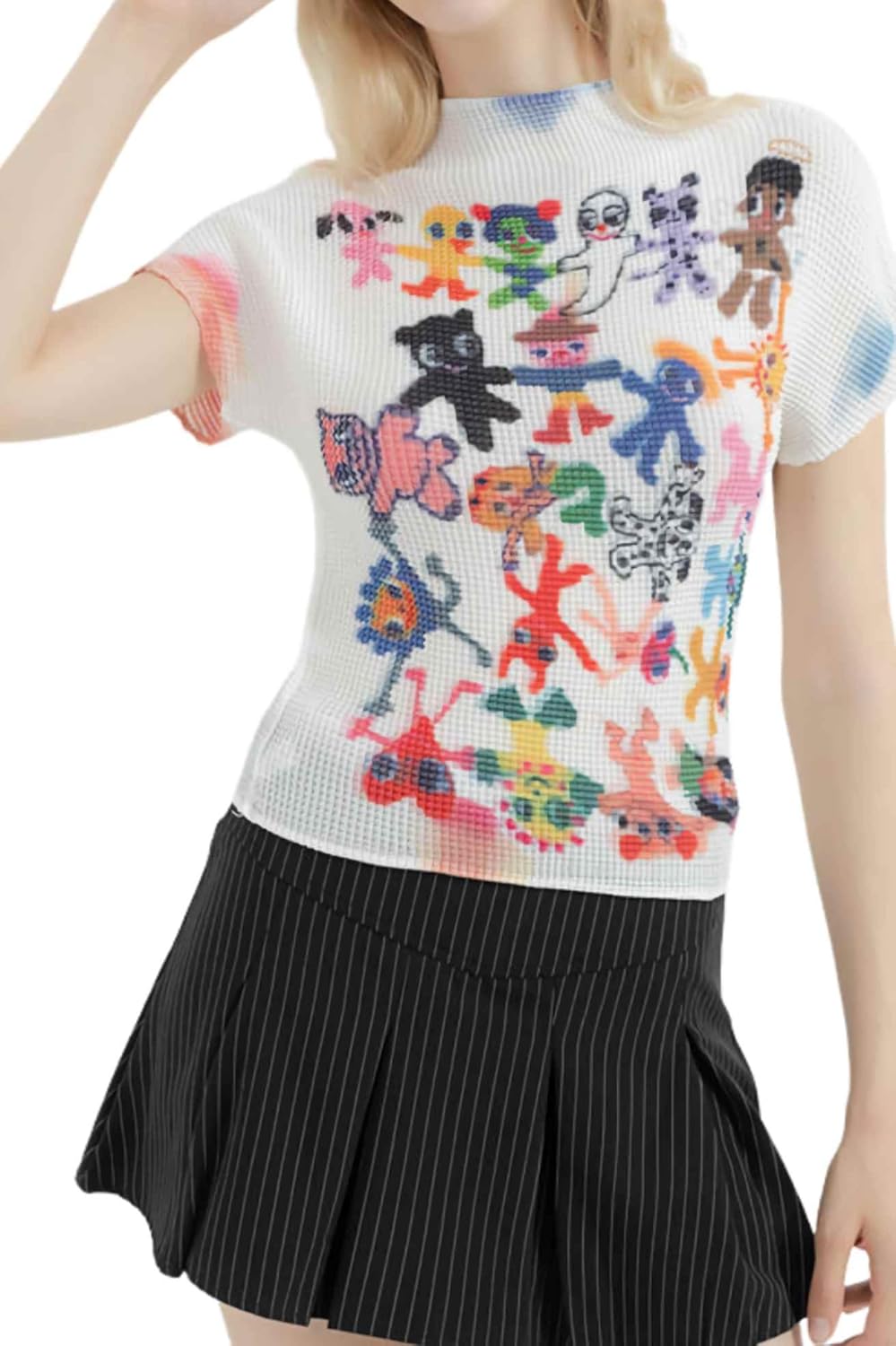 Graphic Baby tees for Women, Cute y2k Crop Tops Clothes 2000s Clothing ...