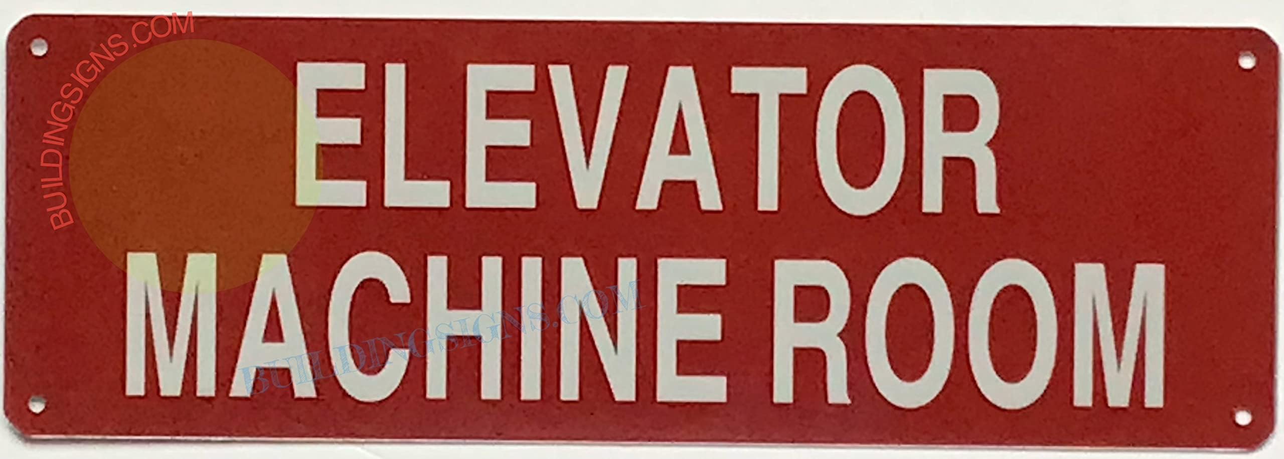 Amazon.com: Elevator machine room sign (white, aluminium rust free ...